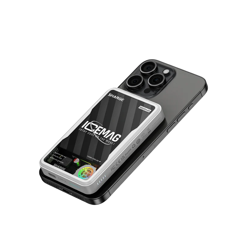 SHARGE ICEMAG Magnetic Battery Pack Active Cooling Wireless Power Bank